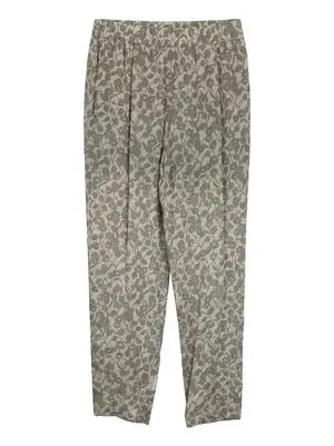 Max Mara Floral Print Casual Pants - Gray