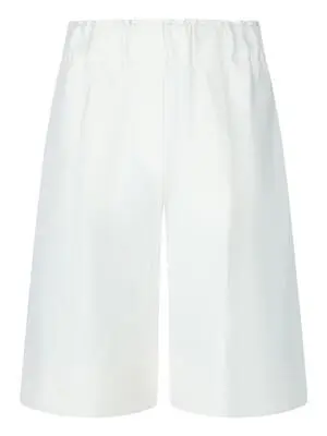 Antonelli Firenze Elastic Waist Bermuda Shorts - White