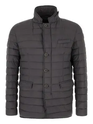 Herno Stand Collar Quilted Jacket - Graphite