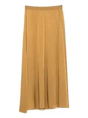 FORTE_FORTE Pleated A-line Skirt - Mustard