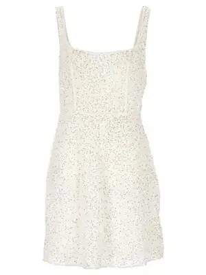 Rixo Sequin Embellished Sleeveless Dress - White