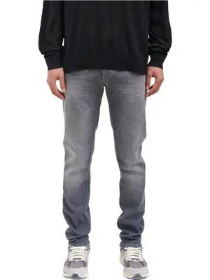 DONDUP Slim Fit Jeans With Belt Loops - Gray