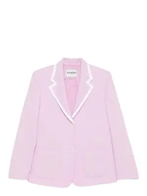 Iceberg Contrasting Trim Blazer - Purple