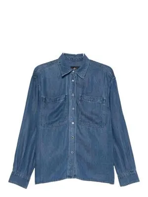 7 For All Mankind Long-sleeved Shirt - Blue