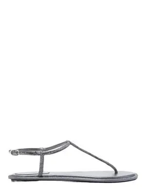 Rene Caovilla Embellished Thong Sandals - Gray