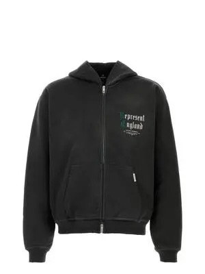 REPRESENT Private Members Zip-up Hoodie - Black