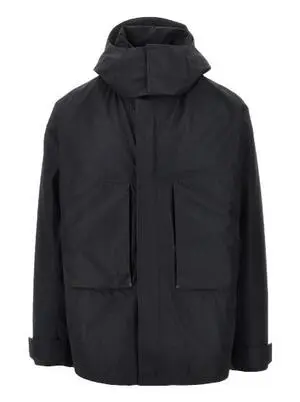 Herno Removable Hooded Zipped Jacket - Black