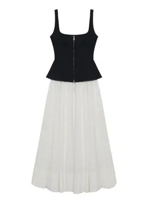 Simkhai Jolynn Combo Midi Dress - Blk Multi