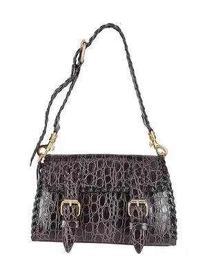 Dries Van Noten Embossed Shoulder Bag - Black