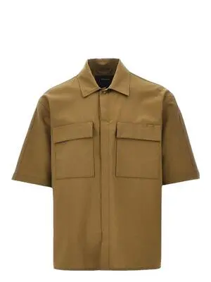 Herno Oversized Bowling Shirt - Brown