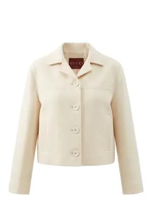Gucci Gg Crepe Jacquard Jacket - Off White