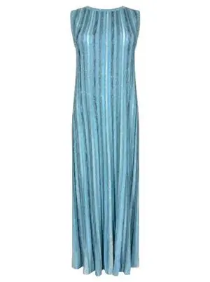 D.exterior Sleeveless Maxi Dress - Blue