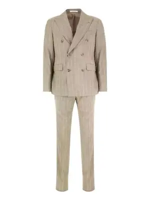 Tagliatore Pinstripe-pattern Double-breasted Suit - Neutrals