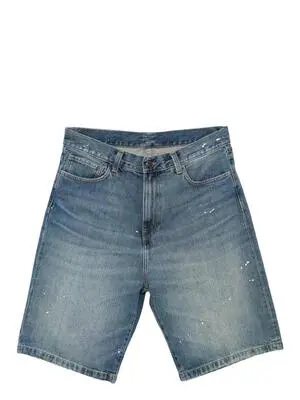 Carhartt Work In Progress Carhartt WIP Landon Paint-Splatter Shorts Blue