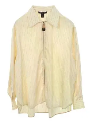 LOUIS VUITTON Striped Zip-up Shirt - Neutrals