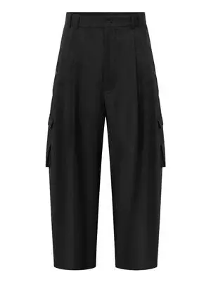 HOUSE OF THE VERY ISLANDS Nathan Wool Cargo Pants - Black