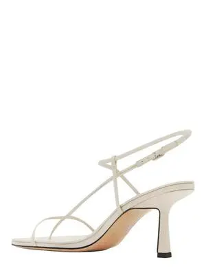 Studio Amelia Cross-front Leather Sandals - Neutrals