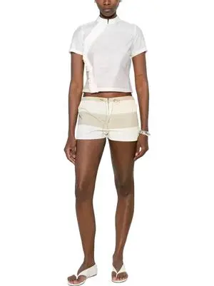 Paloma Wool Zurriola Rhinestone Embellished Shorts - Neutrals