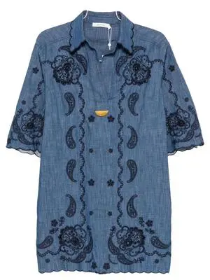 ZIMMERMANN Zimmermann Aster Denim Mini Dress