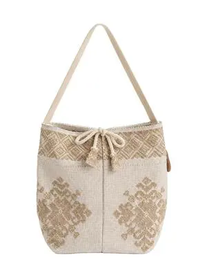 LE DAF Rosone Bucket Bag - Beige