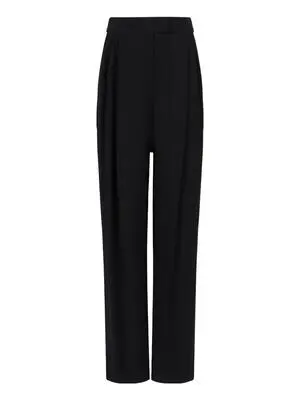 Emporio Armani Darted High-waist Trousers - Black