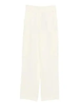 TWINSET Cargo Pocket Straight Leg Pants - White
