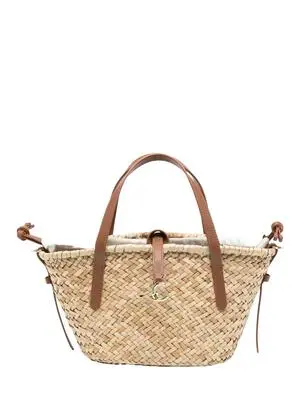 COCCINELLE Coccinelle Woven Tote Bag With Logo Plaque