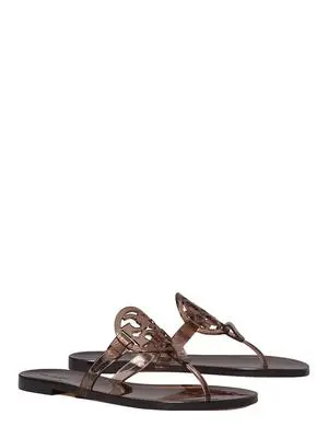Tory Burch Miller Jelly Thong Sandals - Rootbeer Float