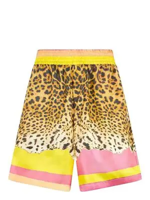 Roberto Cavalli Leopard Print Shorts - Brown