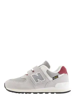 NEW BALANCE 574 Hook & Loop Sneakers - Grey/red