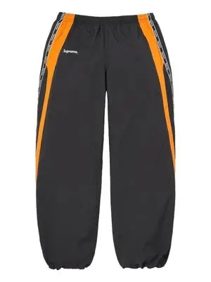 Supreme Ss26 Logo Taping Track Pant 'orange - Black/orange