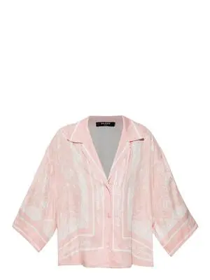 Balmain Short-sleeved Printed Shirt - Pink