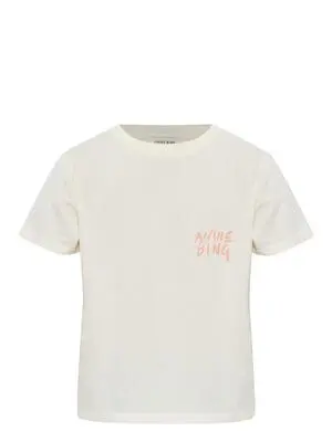 ANINE BING Shelley" T-shirt With Graphic Back Print - Cream