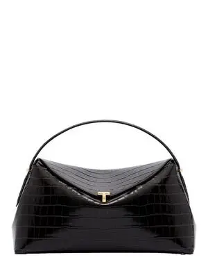 TOTEME T-lock Leather Tote Bag - Brown