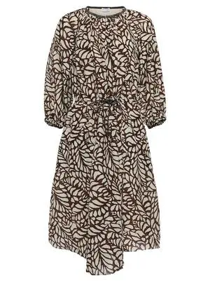 Brunello Cucinelli Cotton-blend Mini Dress - Multicoloured