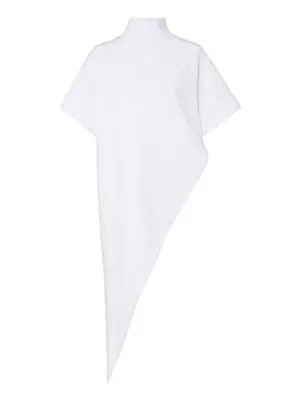 Alaïa Asymmetrical Cotton Jersey T-shirt - White