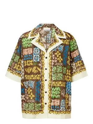 ALEMAIS Minnie Printed Cotton Bowling Shirt - Multicoloured