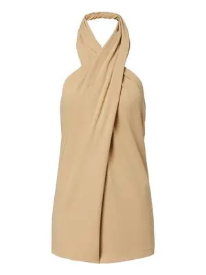TOTEME Halterneck Jersey Top - Beige