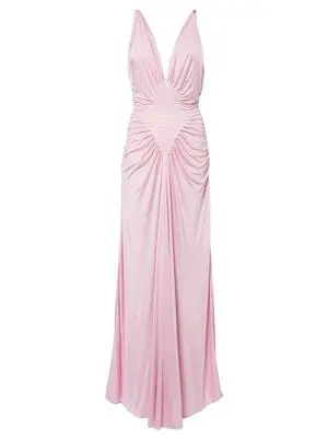 VERSACE Versace Draped Jersey Gown - Pastel Pink