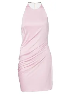 Versace Draped Jersey Minidress - Pink