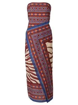 Johanna Ortiz Printed Wrap Dress - Multicoloured