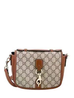Gucci Gg Emblem Coated Canvas Mini Crossbody Bag - Brown