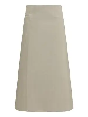 RIER Bonded Cotton Wrap Skirt - Green