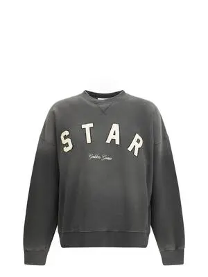 GOLDEN GOOSE Star Embroidered Oversized Sweatshirt - Grey