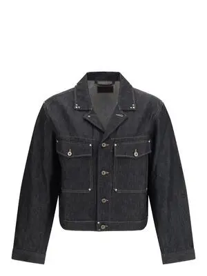 LEMAIRE Studded Denim Trucker Jacket - Black