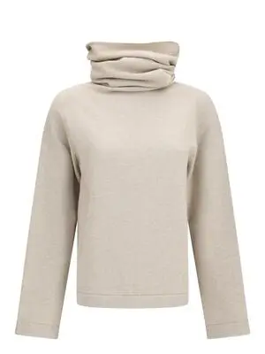 Alaïa ALAÏA High-Neck Jumper Beige
