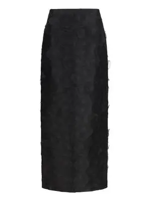 Max Mara Adepto Long Silk Skirt - Black