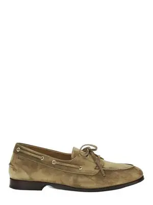 Bally Plume Suede Loafers - Beige