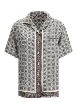 Loro Piana Silk Shirt With Geometric Print - Multicolour