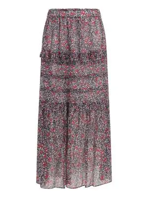 MARANT ETOILE Marant Étoile Volomia Ruffled Floral Cotton Maxi Skirt - Purple